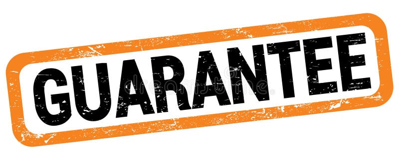 GUARANTEE Text Written on Orange-black Rectangle Stamp Stock ...