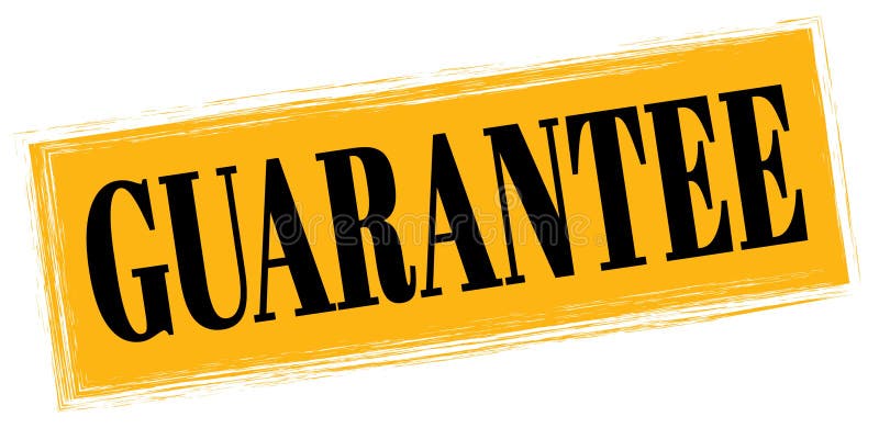 GUARANTEE Text Written on Orange-black Stamp Sign Stock Illustration ...
