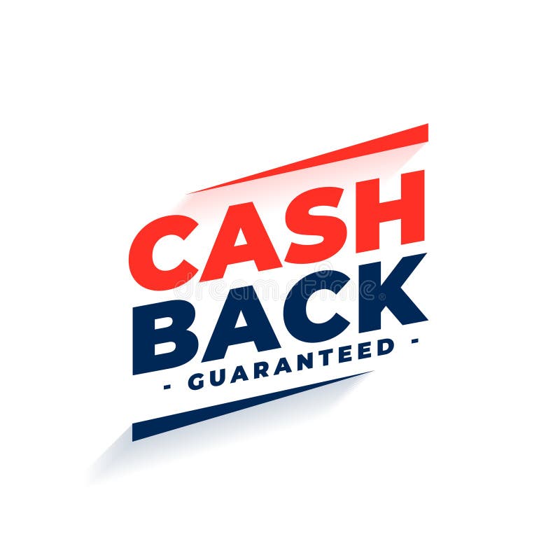 Guaranteed Cashback Promo Offer Background in Modern Style Stock ...