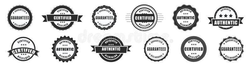 Guaranteed and Certified Badges Collection. Set of Guaranteed ...