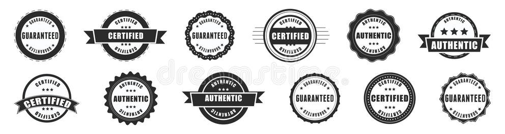 Guaranteed and Certified Badges Collection. Set of Guaranteed ...