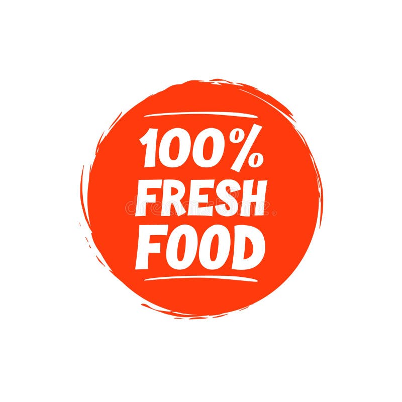 Guaranteed Fresh Food Label Stamp Vector on White Background Stock ...