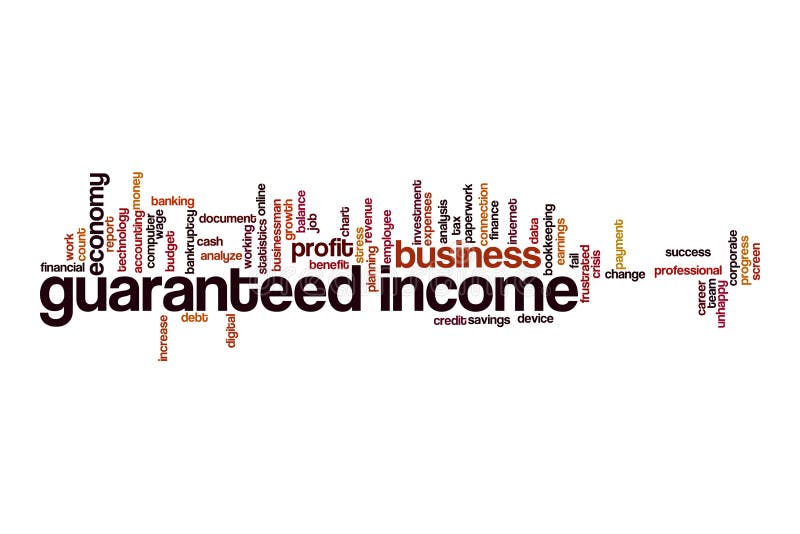 Guaranteed Income Word Cloud Concept Stock Illustration - Illustration ...