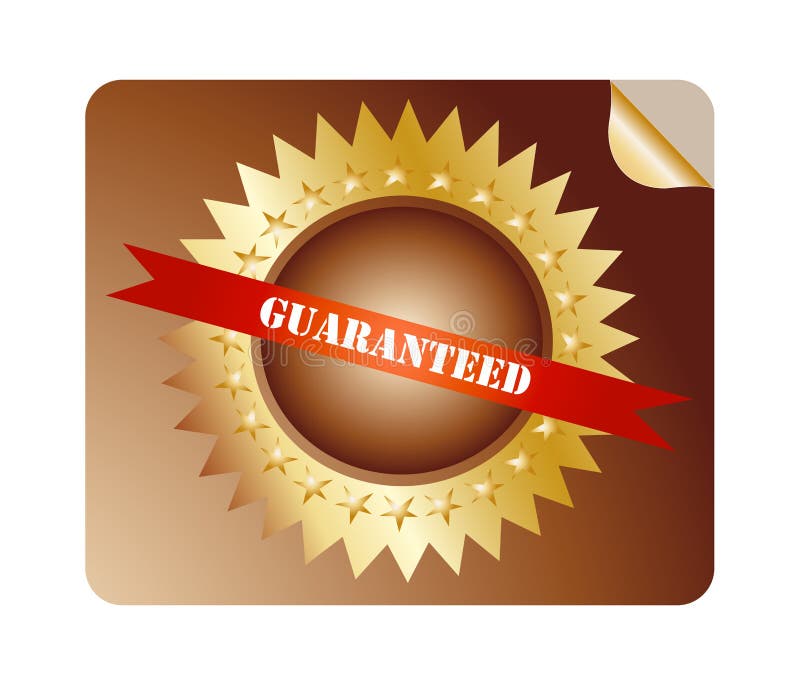 Guaranteed label stock illustration. Illustration of text - 24528002