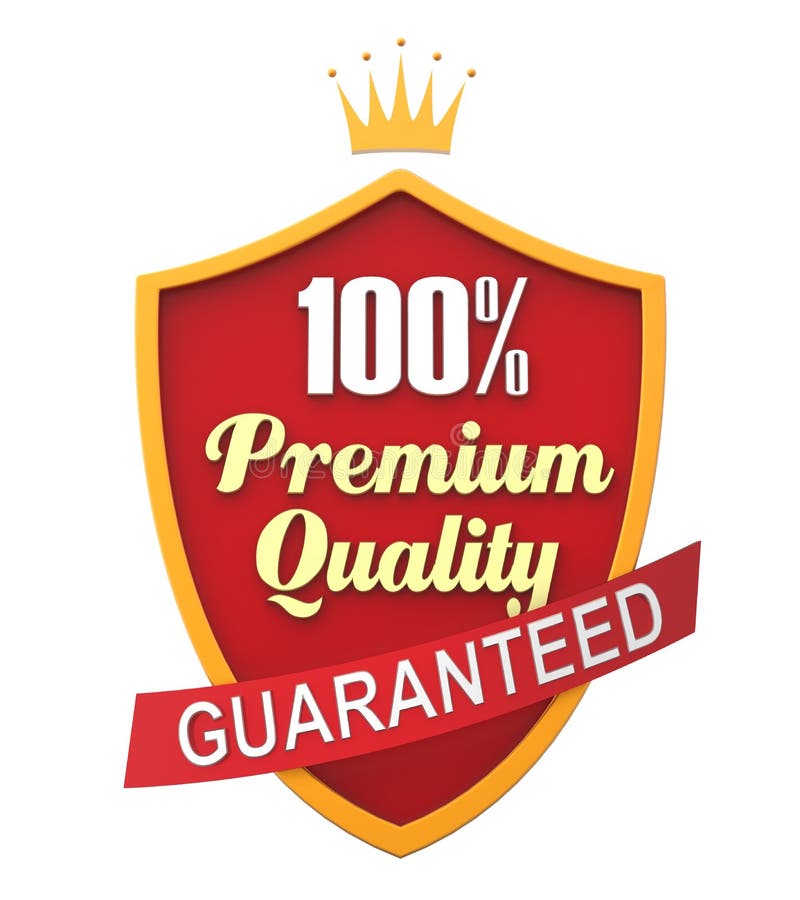 Guaranteed Label with Gold Badge Sign Stock Illustration - Illustration ...