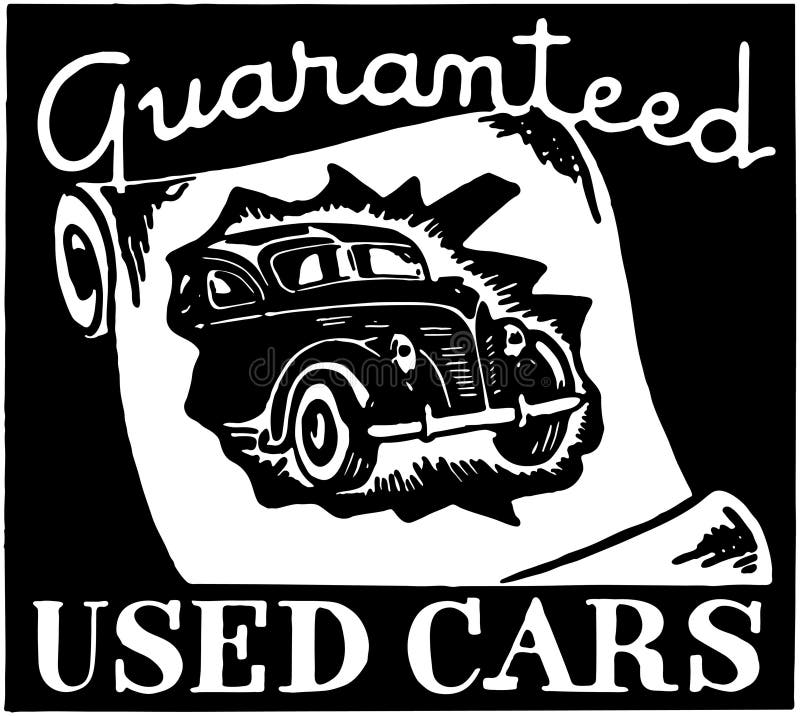 Guaranteed Used Cars stock vector. Illustration of clip - 42097215