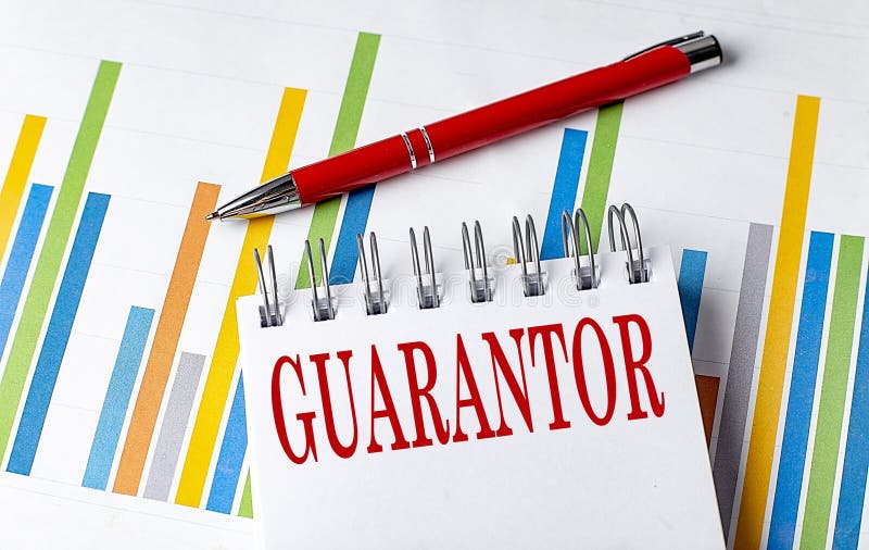 GUARANTOR Text on a Notebook with Chart and Pen Business Concept Stock ...