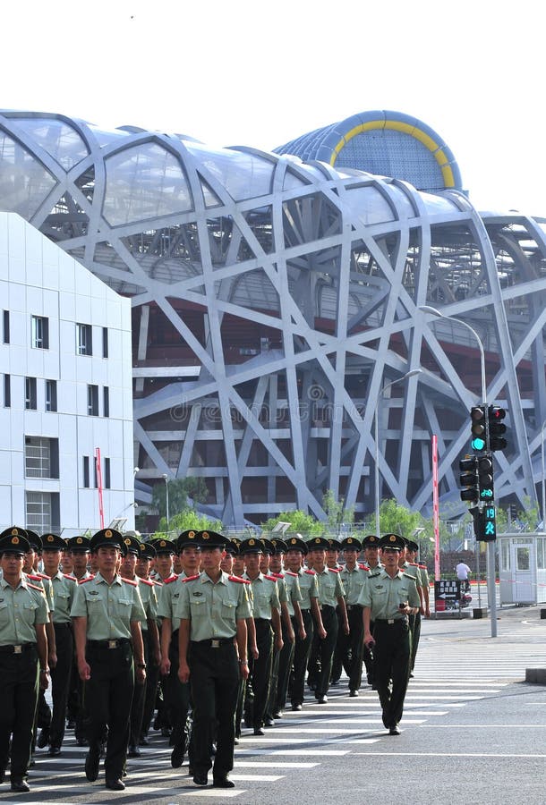 Guard the Beijing Olympic Game Editorial Stock Image - Image of 2008 ...