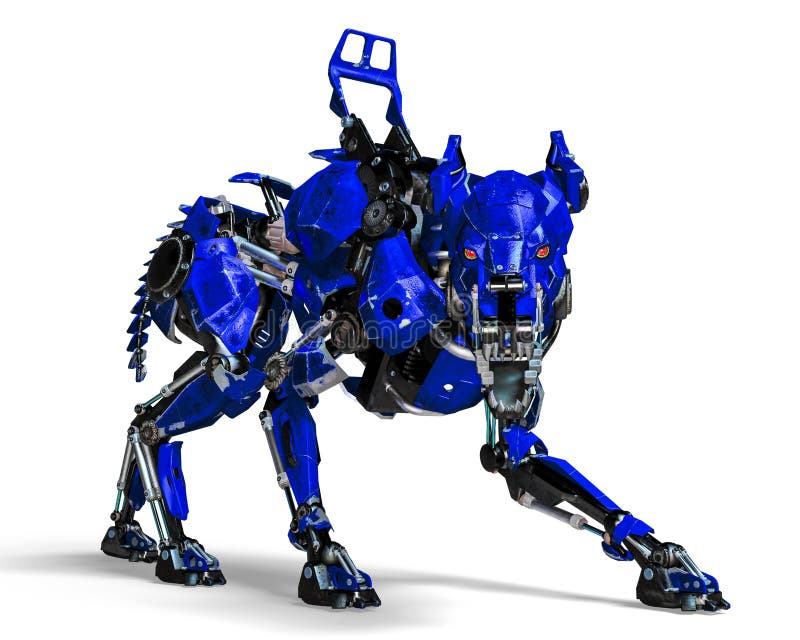 Guard Dog Robot Security System The Blue One Stock Illustration ...