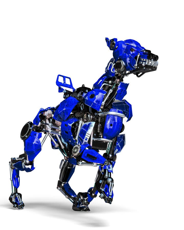Guard Dog Robot Security System the Blue One Stock Illustration ...
