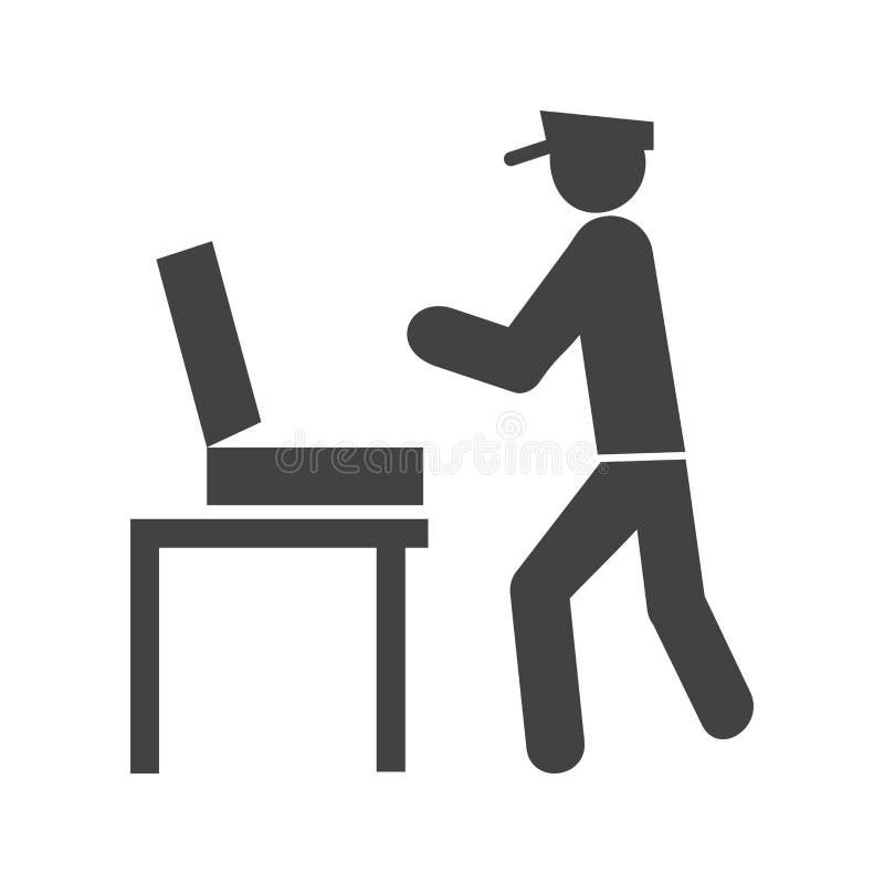 Guard Checking Briefcase stock vector. Illustration of briefcase - 98125995