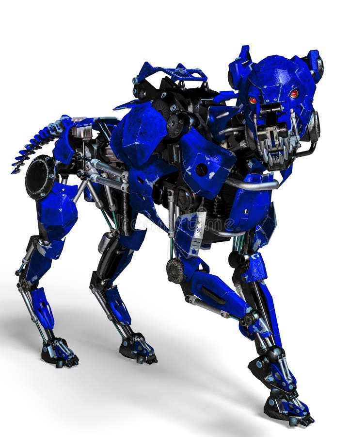 Guard Dog Robot Security System the Blue One Stock Illustration ...