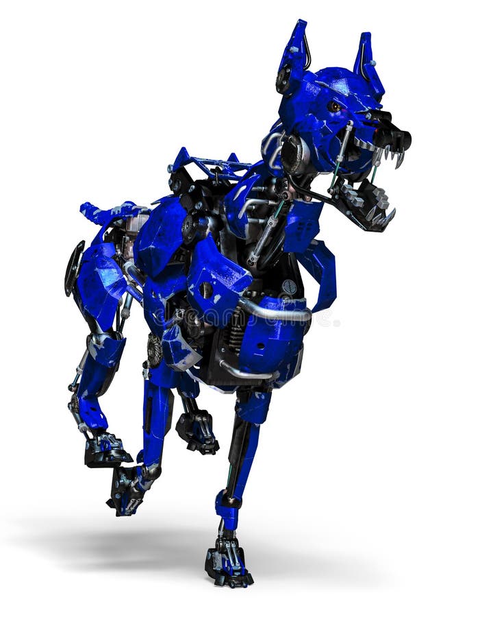 Guard Dog Robot Security System the Blue One Stock Illustration ...