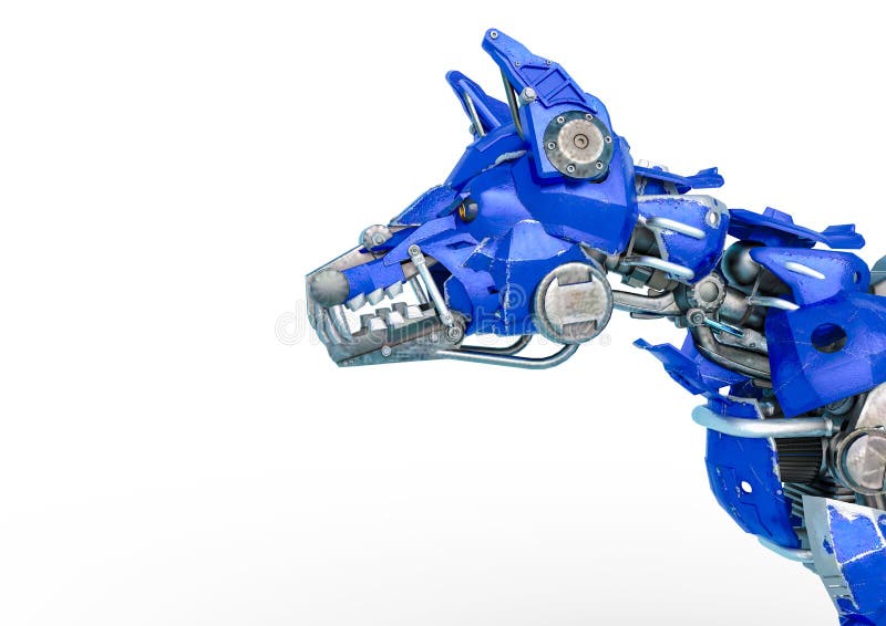 Guard Dog Robot is a Security System in a White Background Stock ...