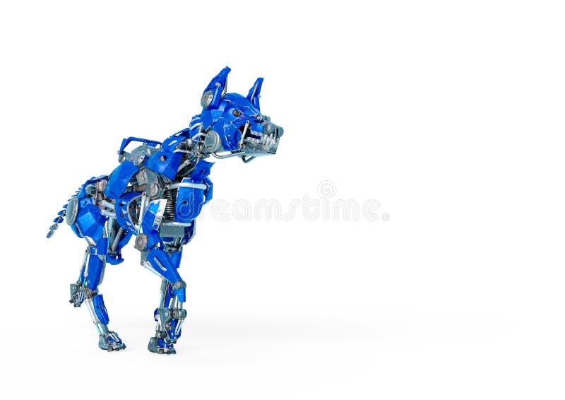 Guard Dog Robot is a Security System in a White Background Stock ...