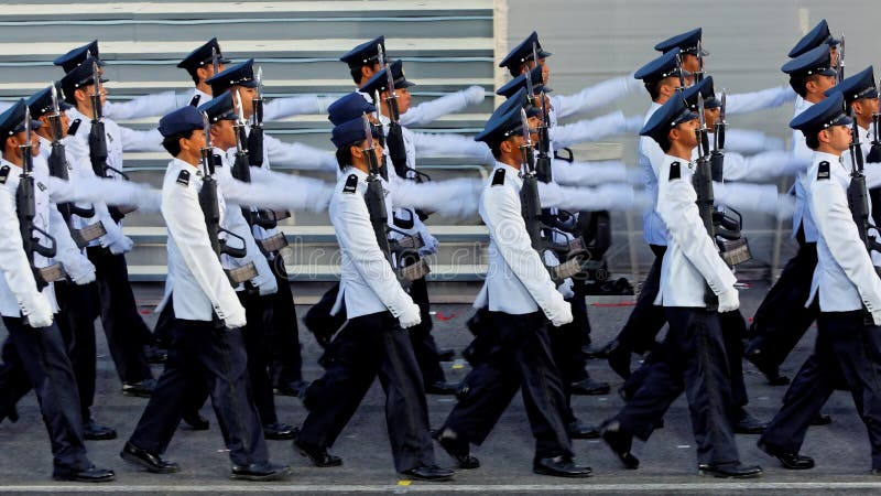 Police Guard Honor Contingent Ndp 2009 Stock Photos - Free & Royalty ...