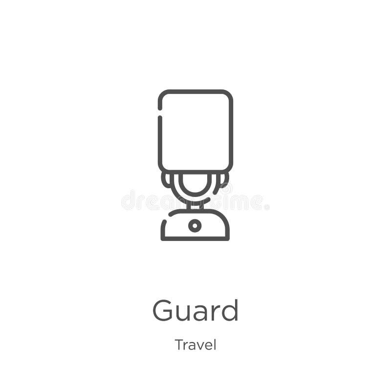 Guard Icon Vector from Travel Collection. Thin Line Guard Outline Icon ...