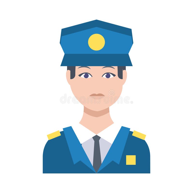 Guard Vector Flat Color Icon Stock Vector - Illustration of human ...