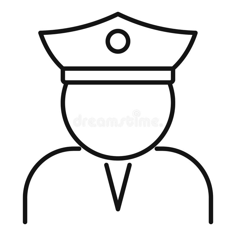 Guard Man Icon, Outline Style Stock Illustration - Illustration of ...