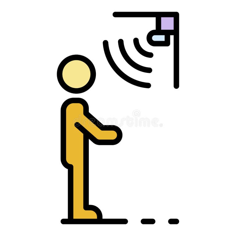 Guard Motion Sensor Icon Color Outline Vector Stock Vector ...