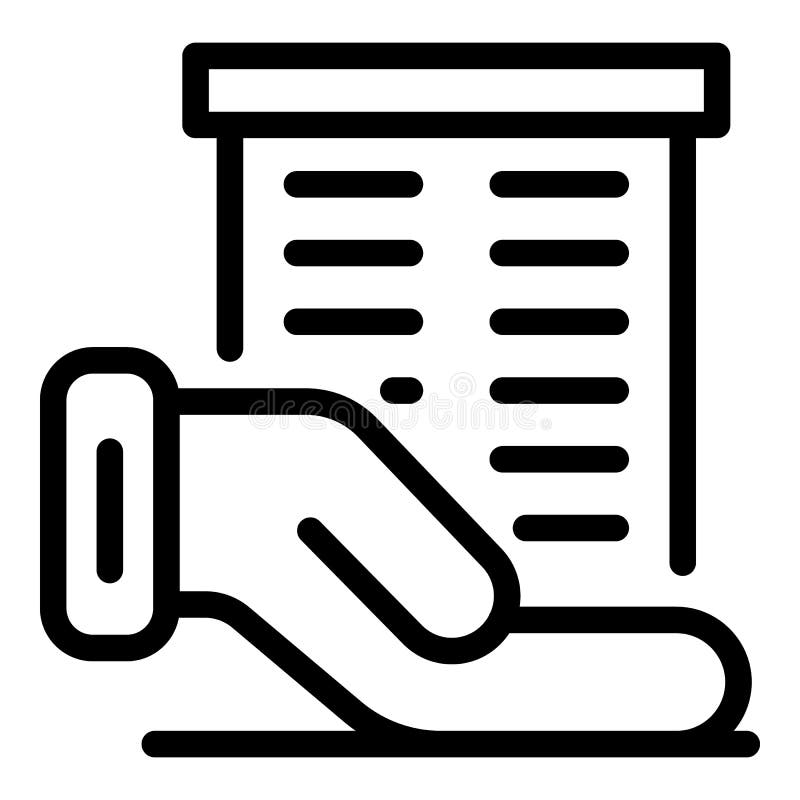 Guard Office Building Icon, Outline Style Stock Vector - Illustration ...