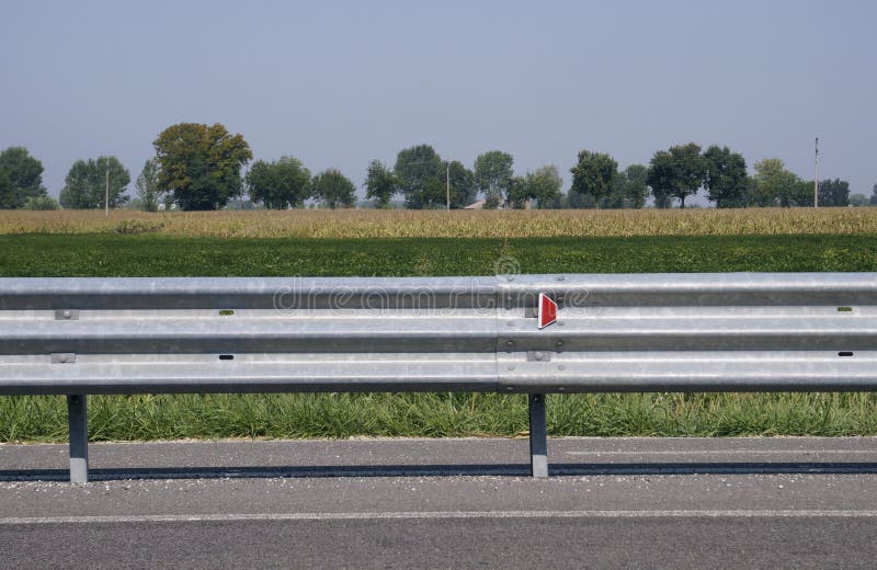 Guard Rail Along a Country Road Stock Image - Image of tarmac, country ...