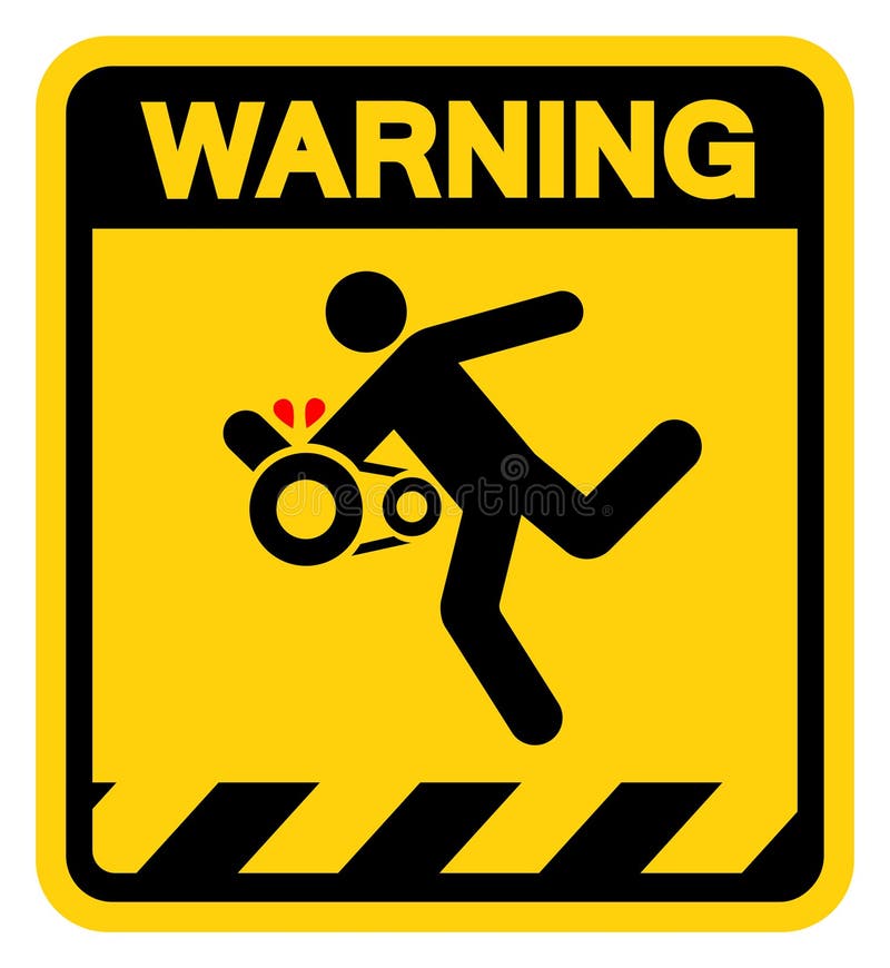 Guard Remove Risk of Severe Injury Warning Sign, Vector Illustration ...