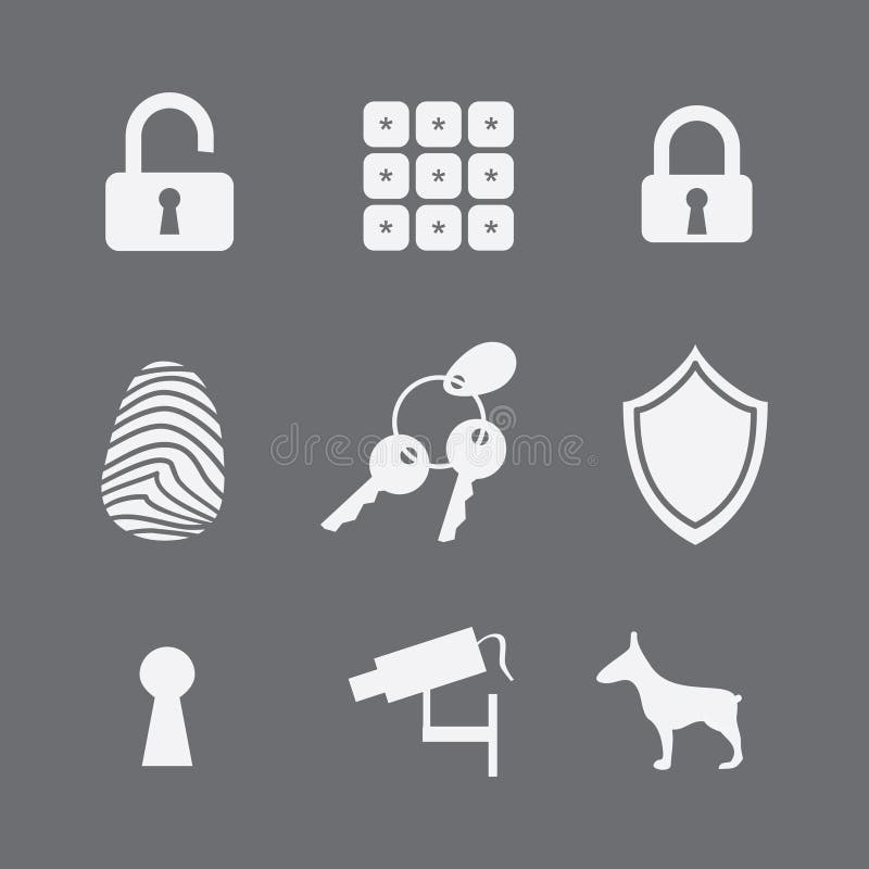 Guard security icons stock vector. Illustration of minimal - 34717977