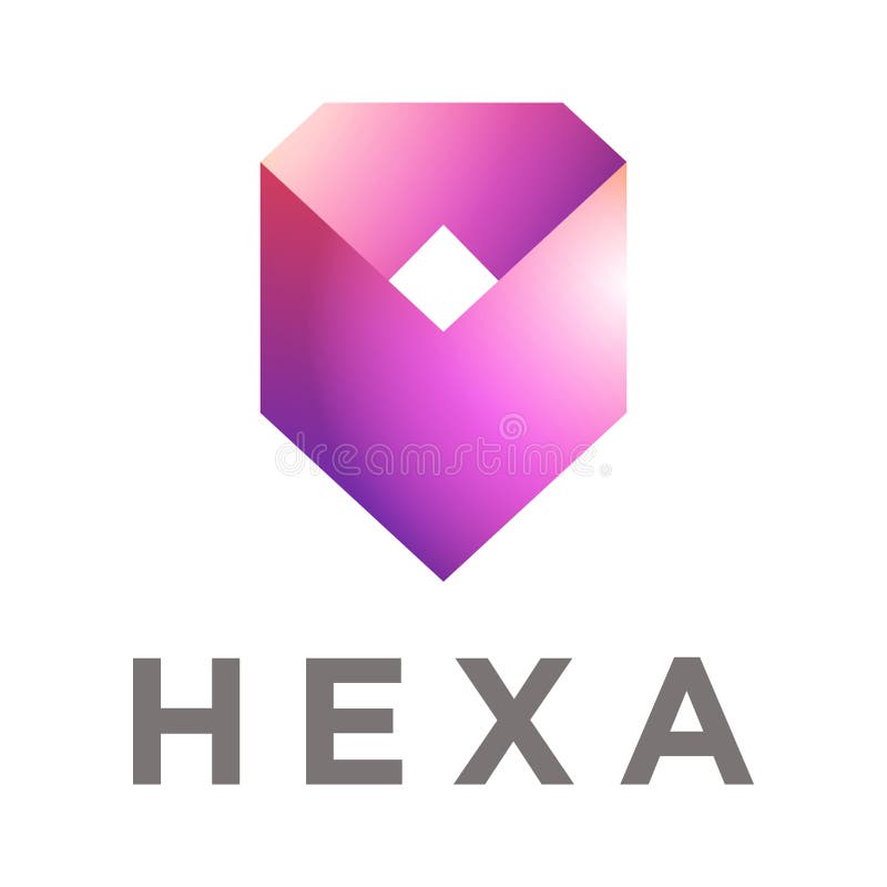 Guard Shape Logo Template with Colorful Red and Pink Stock Vector ...