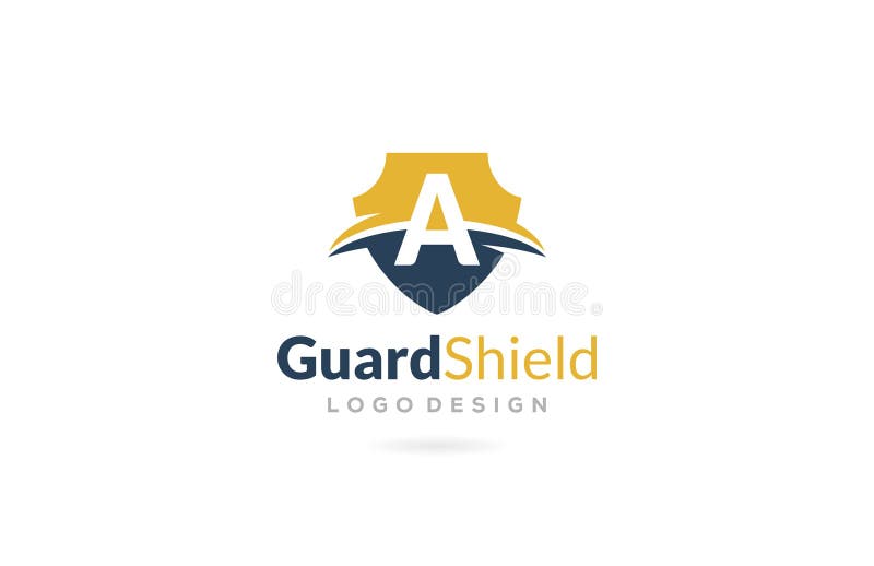 Guard shield Logo a letter stock vector. Illustration of logotype ...