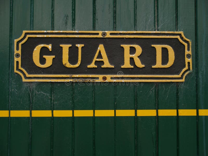 Guard sign stock photo. Image of yellow, sign, stripe - 37130398