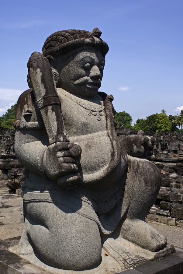 Guard Statue in Prambanan Temple in Indonesia Stock Photo - Image of ...