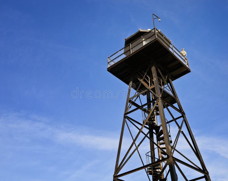 Prison Jail Guard Patrol Tower Stock Image - Image of criminal, lawyer ...