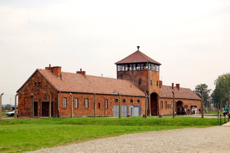 Guard tower Auschwitz editorial image. Image of auschwitz - 10782595