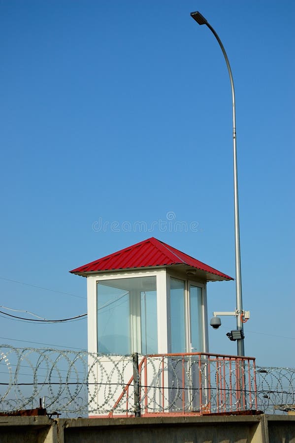 Guard tower stock photo. Image of exterior, escape, mesh - 30489990