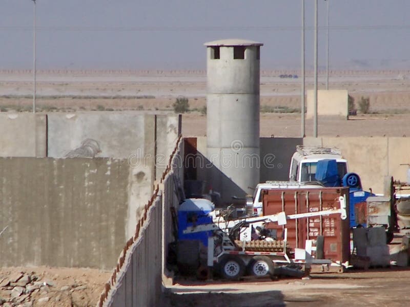 Guard Tower on a FOB in Basra Stock Image - Image of operation ...
