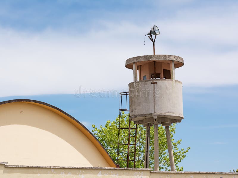 Guard Tower of a Former Military Barracks Stock Image - Image of cement ...