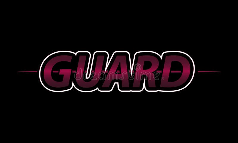 GUARD Word Custom Style Design Stock Vector - Illustration of panther ...