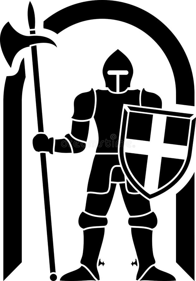 Guarda ilustración del vector. Ilustración de hacha, antiguo - 38219393