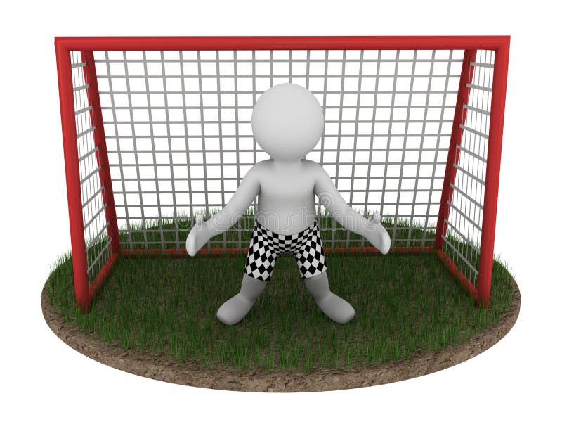 O guarda-redes do futebol ilustração do vetor. Ilustração de campo ...