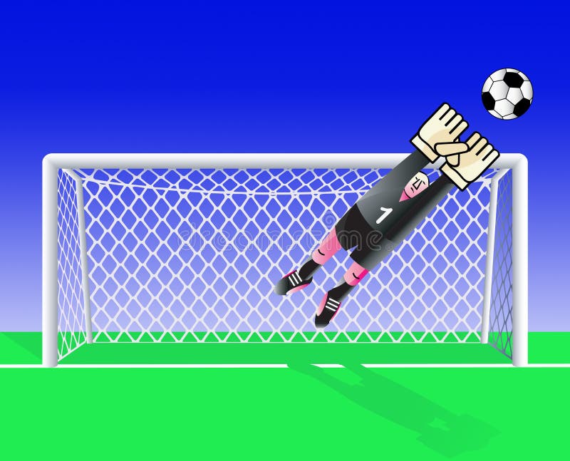 Guarda-redes do futebol. ilustração do vetor. Ilustração de homem ...