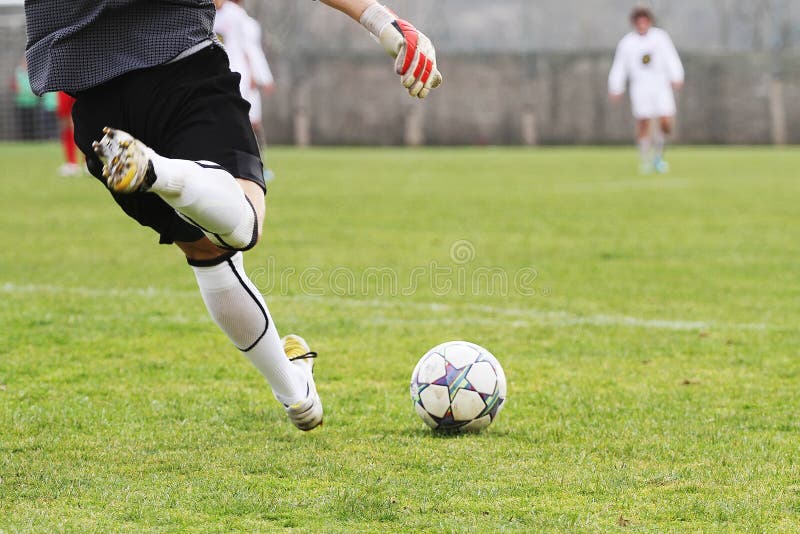 Guarda-redes de futebol imagem de stock. Imagem de azul - 23932293