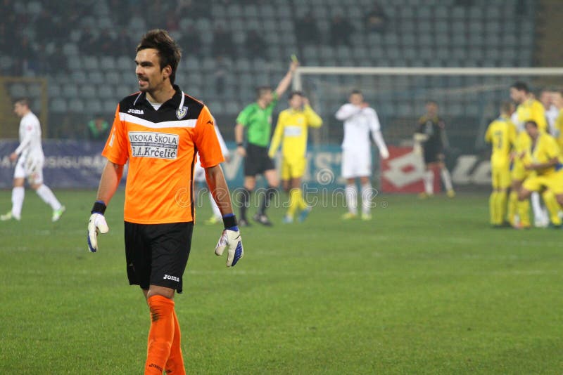 Guarda-redes do futebol fotografia editorial. Imagem de impressora ...