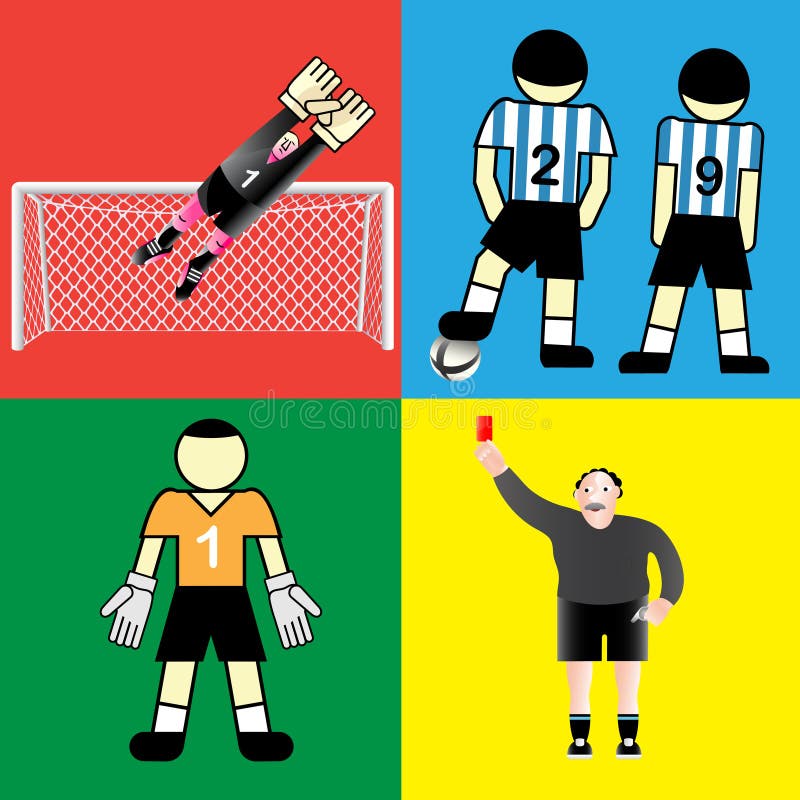 Guarda-redes do futebol. ilustração do vetor. Ilustração de fundo ...