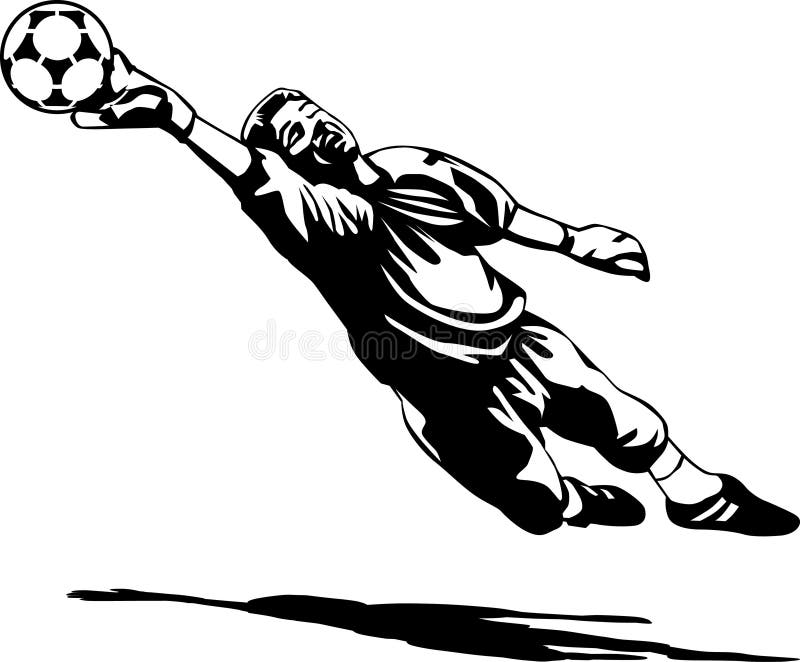 Guarda-redes Preto E Branco Ilustração do Vetor - Ilustração de ...