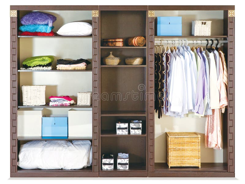 Guardarropa Casero Con Diversa Ropa Peque?a Organizaci?n Del Espacio El ...