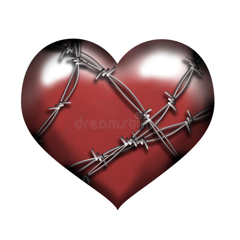 Guarded Heart stock illustration. Illustration of fearful - 4271971