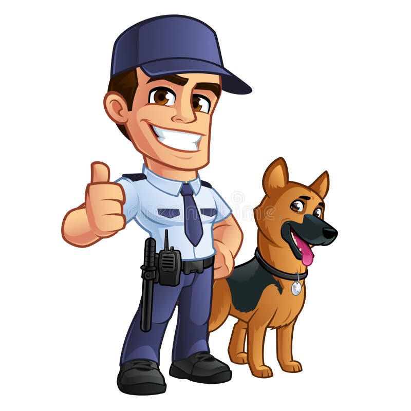 Guardia de seguridad ilustración del vector. Ilustración de guarda ...
