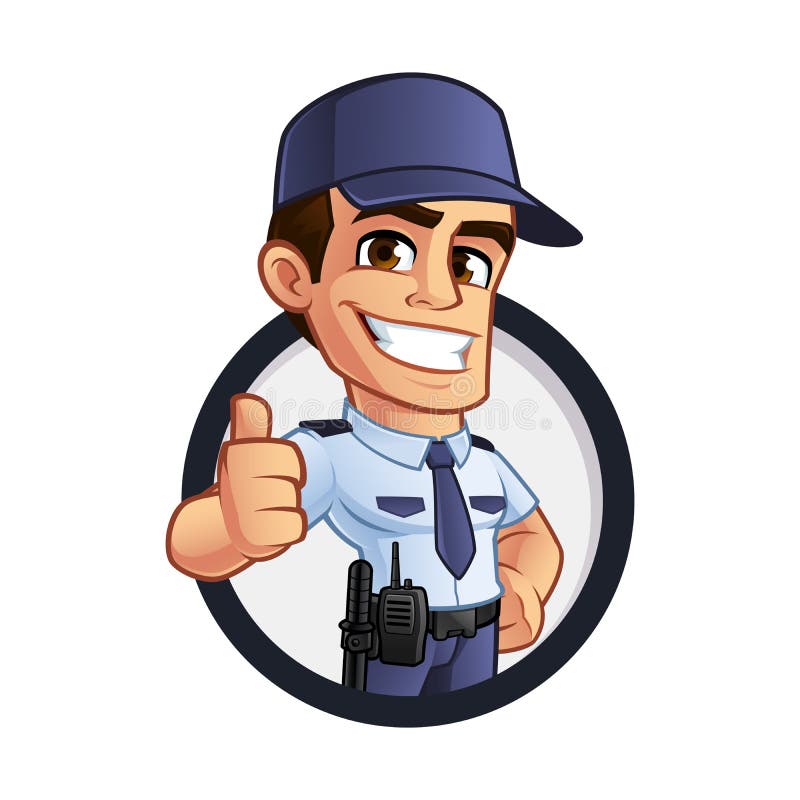 Guardia de seguridad ilustración del vector. Ilustración de guarda ...