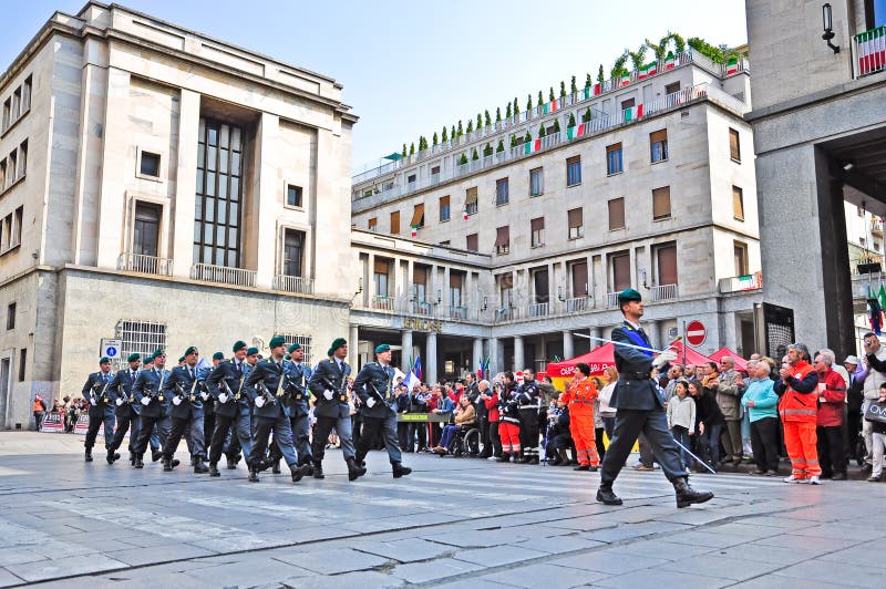 Guardia Di Finanza Marching in Official Parade Editorial Image - Image ...